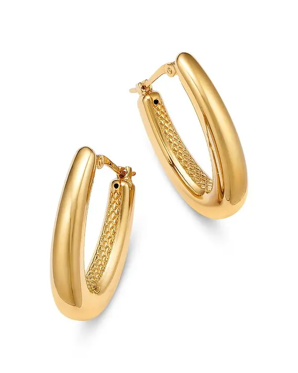 Bloomingdale'S 14k Yellow V Shape Hoop Earrings - Gold