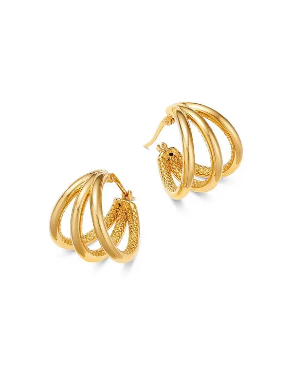 Bloomingdale'S Triple Cage Hoop Earrings - Gold