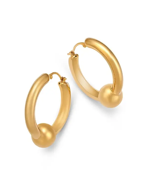 Bloomingdale'S Polished Bead Hoop Earrings - Gold