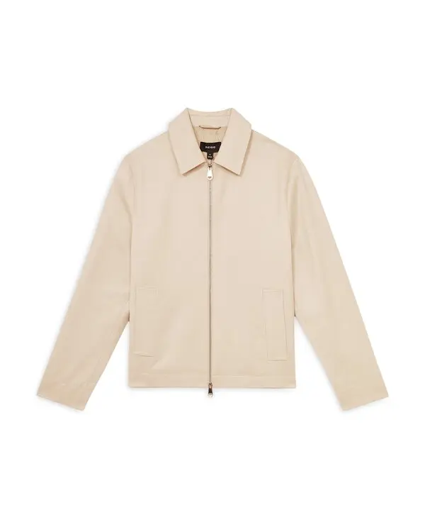 REISS Regular Fit Twill Trucker Jacket - Ecru