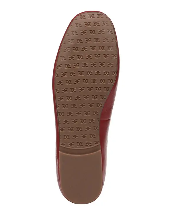 Sam Edelman Alie Ballet Flats With Bow Detailing - Deep Scarlet