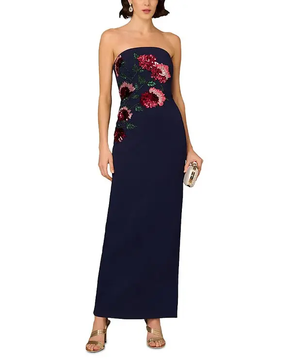 Aidan Mattox Beaded Sequin Gown