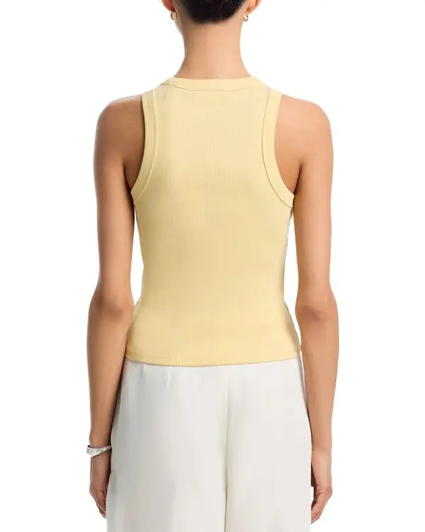 Veronica Beard Jordyn Cropped Tank Top - Chamomile
