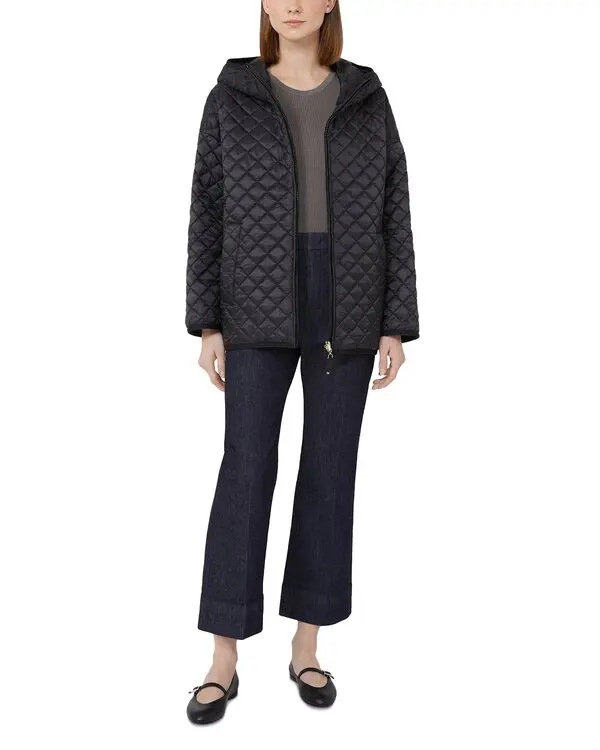 Max Mara Diamond Quilted Hooded Jacket