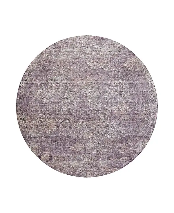 DALYN RUG COMPANY Dalyn Burano Bu10 Round Area Rug, 8' X 8 - Plum