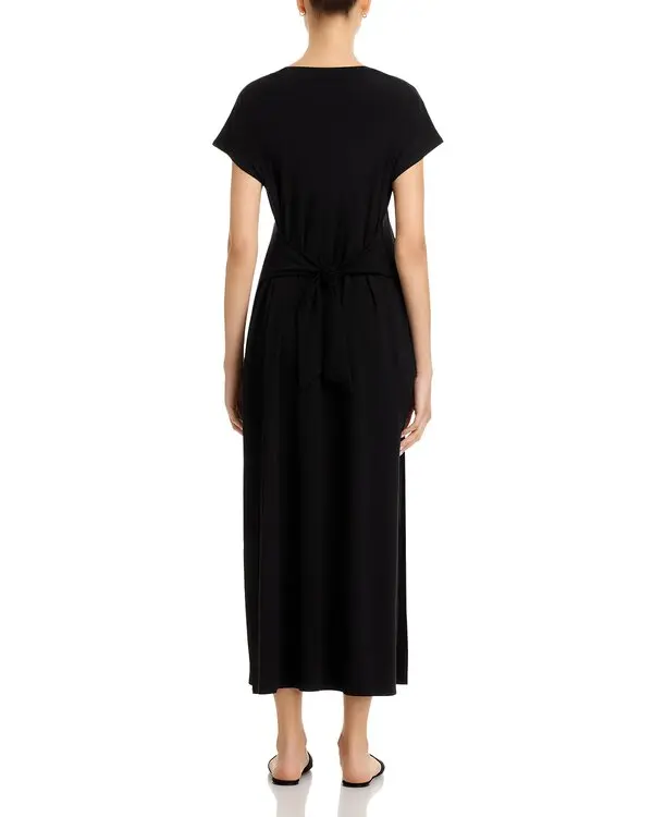 Eileen Fisher Fine Stretch Jersey Knit Dress In Black - 70% Off |  Editorialist