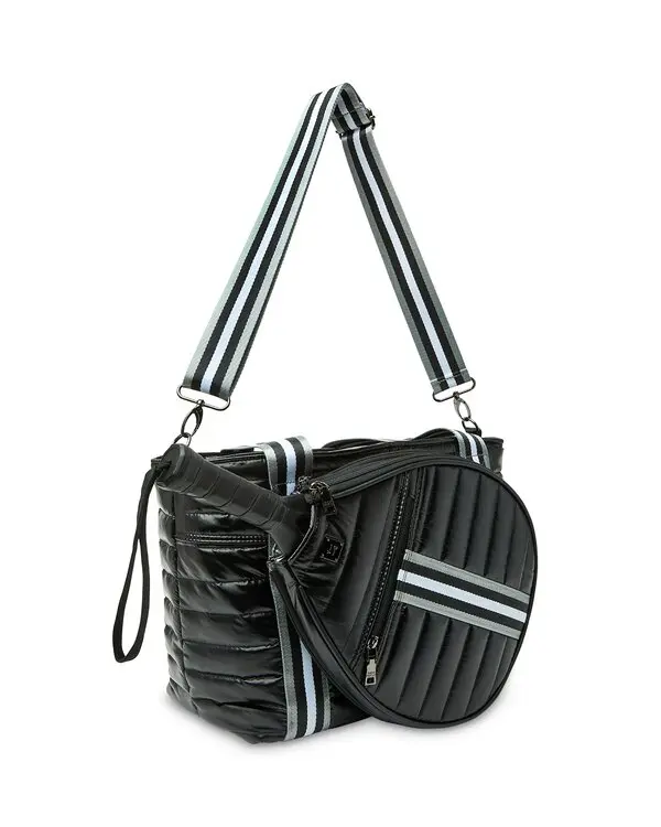 THINK ROYLN Quilted Tote With Removable Paddle Bag - Black