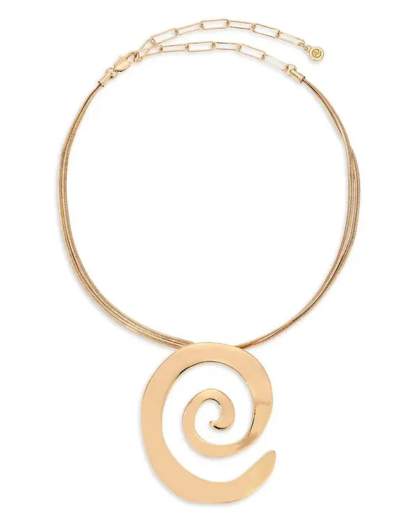 Ettika Aura Swirl Pendant Necklace - Gold