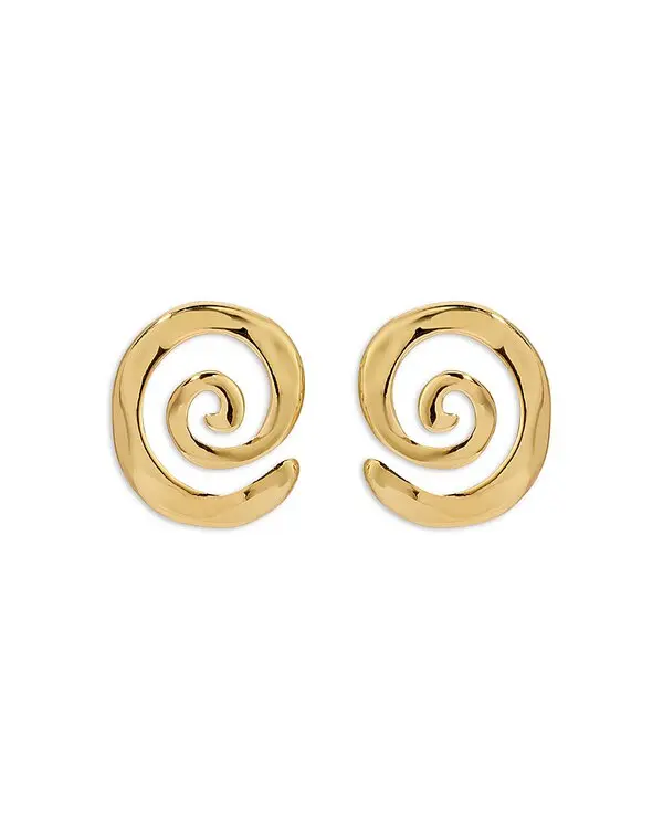 Ettika Aura Swirl Stud Earrings - Gold