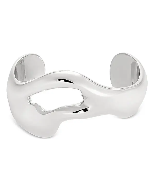 Ettika Open Abstract Cuff Bracelet - Silver