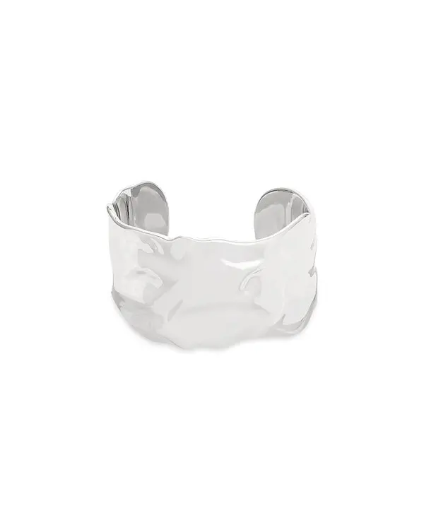 Ettika Thick Sculpted Cuff Bracelet - Silver