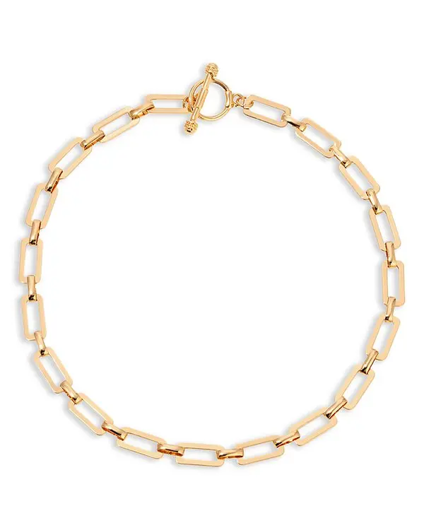 Ettika Flat Rectangle Chain Necklace - Gold