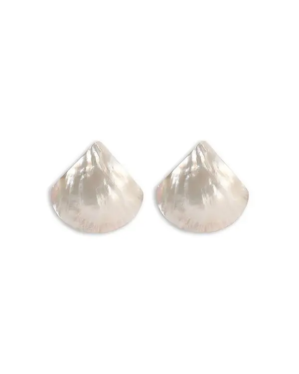 Ettika Mother Of Pearl Stud Earrings - Gold