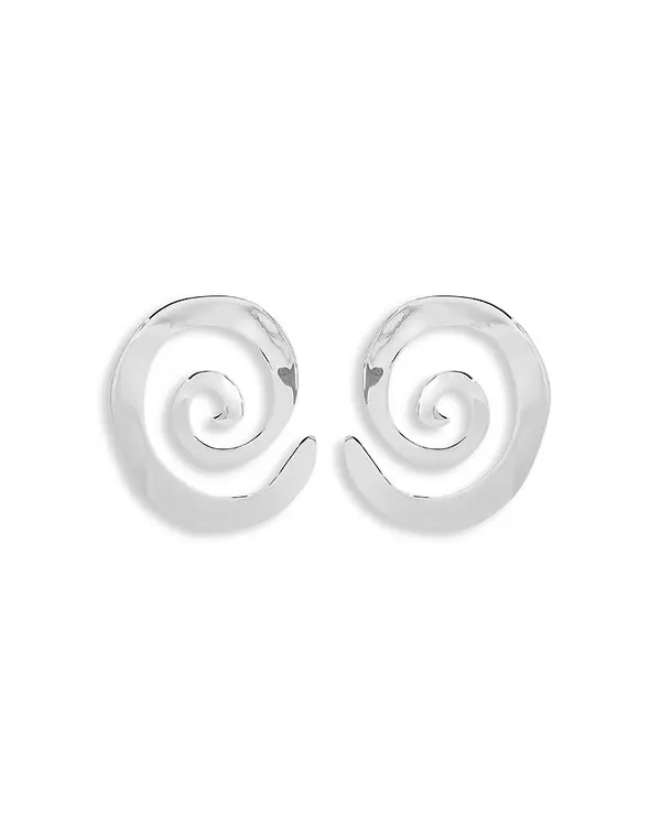 Ettika Aura Swirl Drop Earrings - Silver