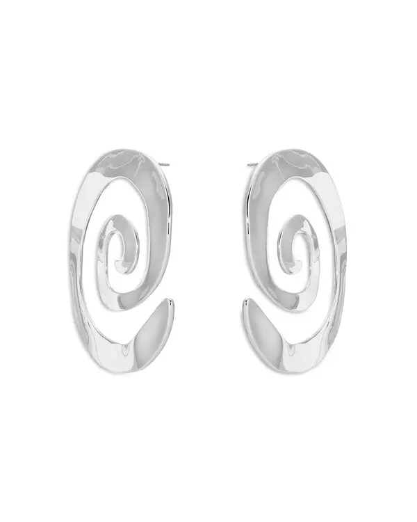 Ettika Aura Swirl Drop Earrings - Silver