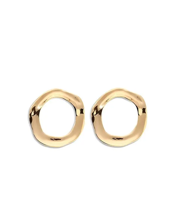 Ettika Open Circle Drop Earrings - Gold