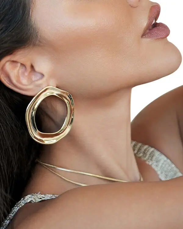Ettika Open Circle Drop Earrings