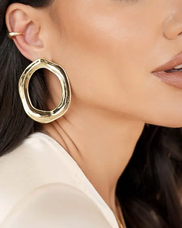Ettika Open Circle Drop Earrings