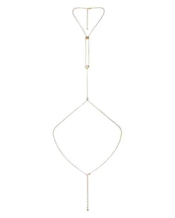Ettika Cubic Zirconia Shell Body Chain - Gold