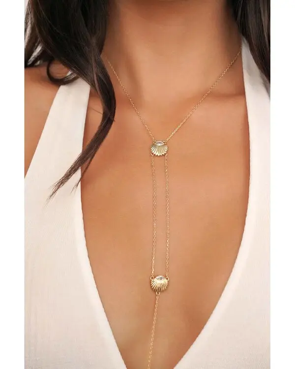 Ettika Cubic Zirconia Shell Body Chain