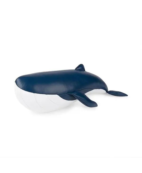ZUNY Whale Wave Bookend - Midnight Blue And White