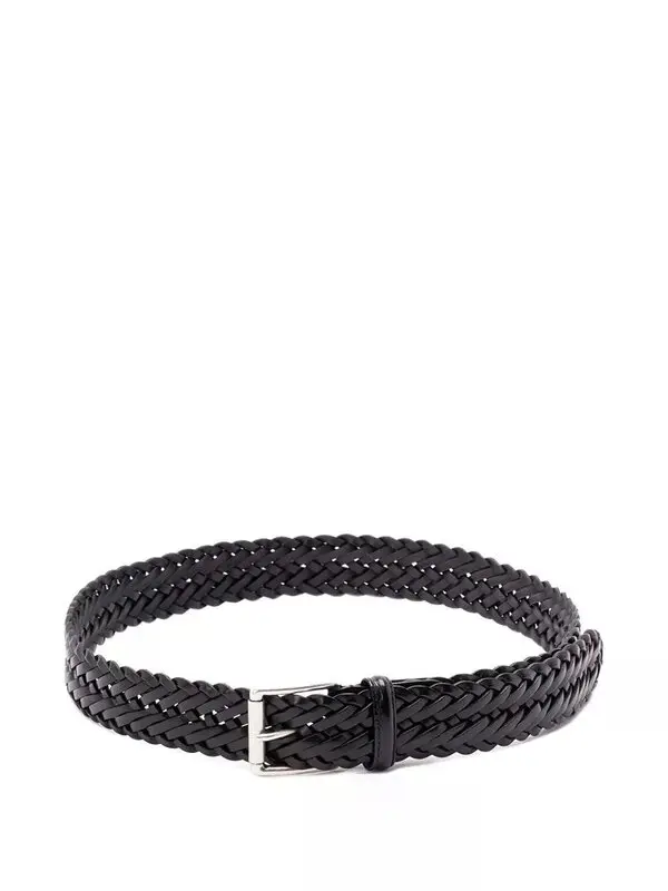 Anderson's Braided Leather Belt - Black
