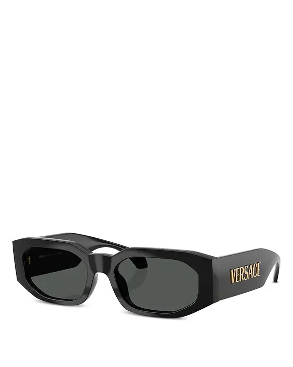Versace Oval Sunglasses, 55mm - Black
