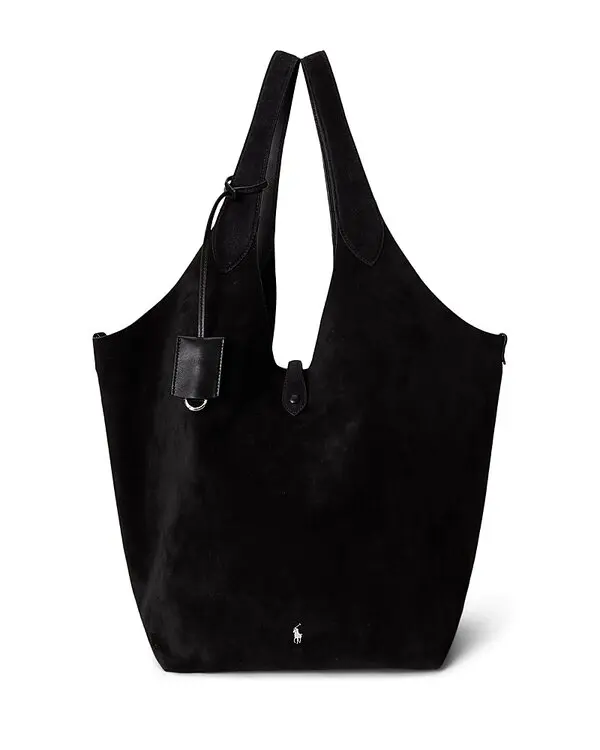 Polo Ralph Lauren Polo Play Suede Large Tote - Black