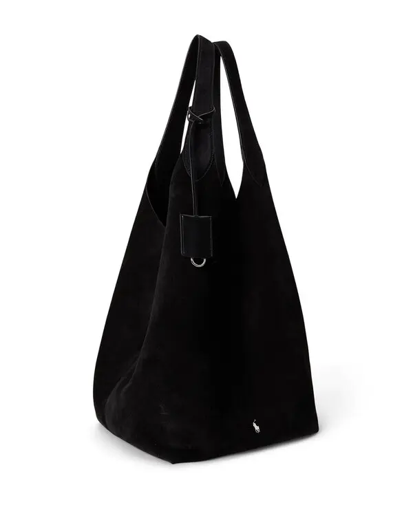 Polo Ralph Lauren Polo Play Suede Large Tote - Black