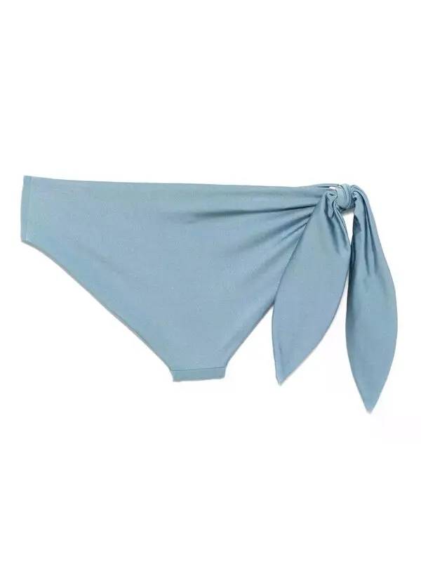 Chloé Knot-embellished Bikini Bottom - Blue