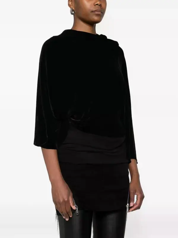 Rick Owens Velvet-effect Top - Black