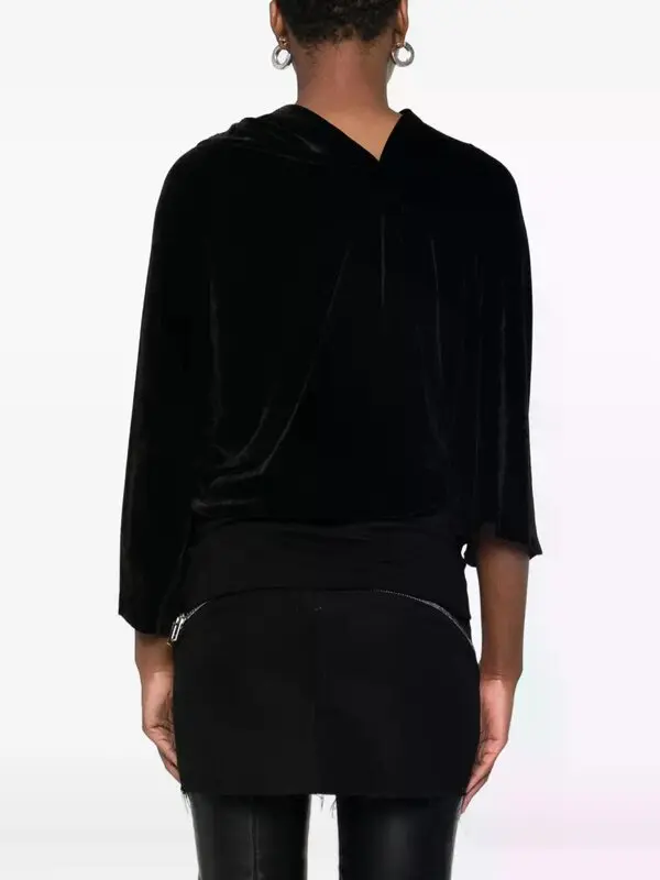 Rick Owens Velvet-effect Top - Black