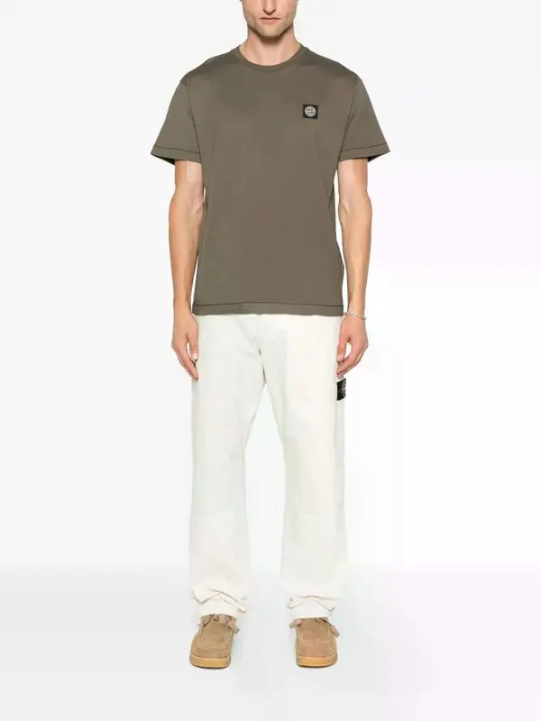 Stone Island Compass-patch Cotton T-shirt
