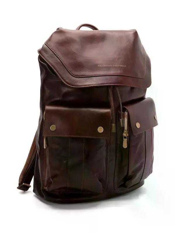 Brunello Cucinelli Leather Backpack - Brown