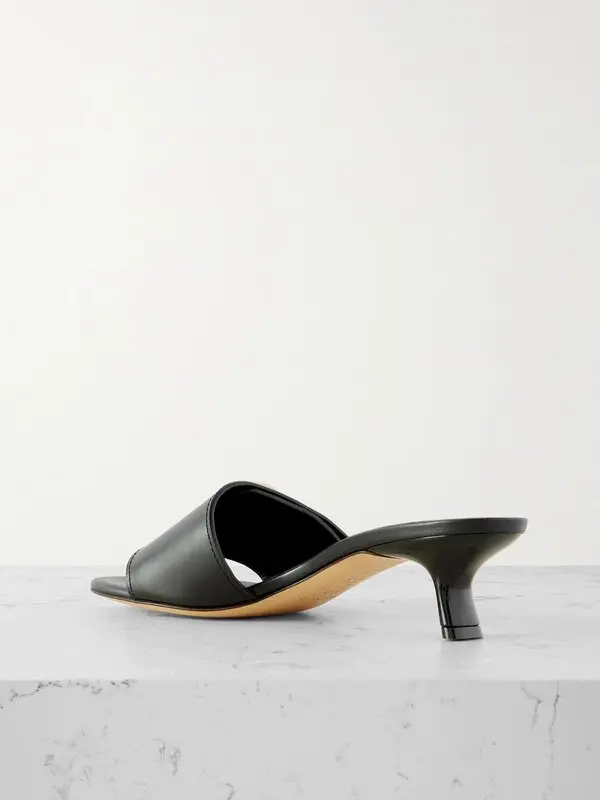 Loewe Pebble Embellished Leather Sandals - Black