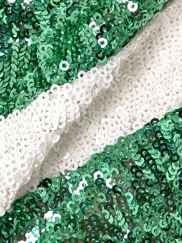 Oseree Lumière Striped Sequined Triangle Bikini - Green