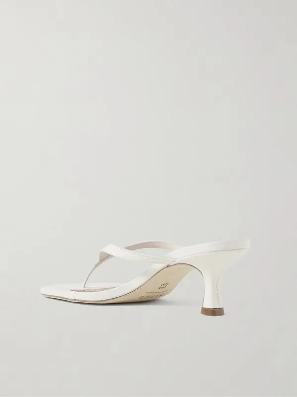 Staud Freja Leather Sandals - White