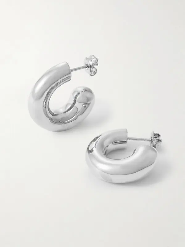 Lié Studio The Rose Hoop Earrings - Silver
