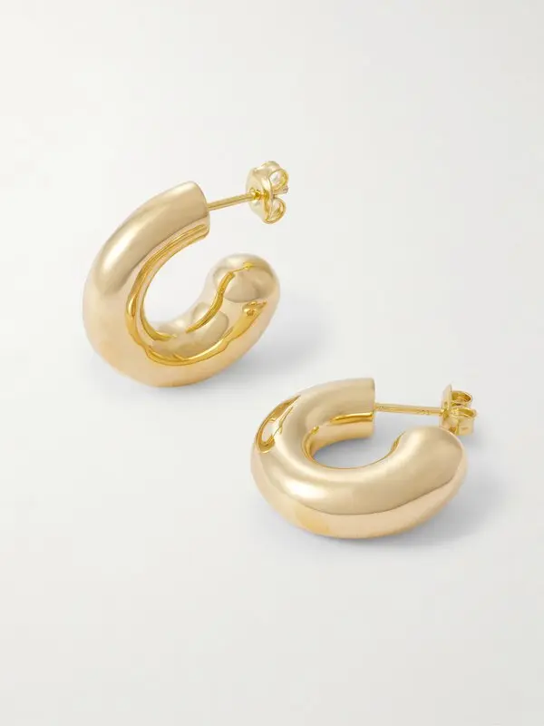 Lié Studio The Rose -plated Hoop Earrings - Gold