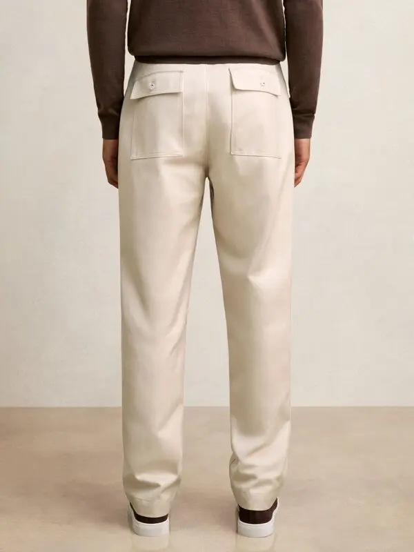 REISS Lyocell-cotton Blend Utility Trousers