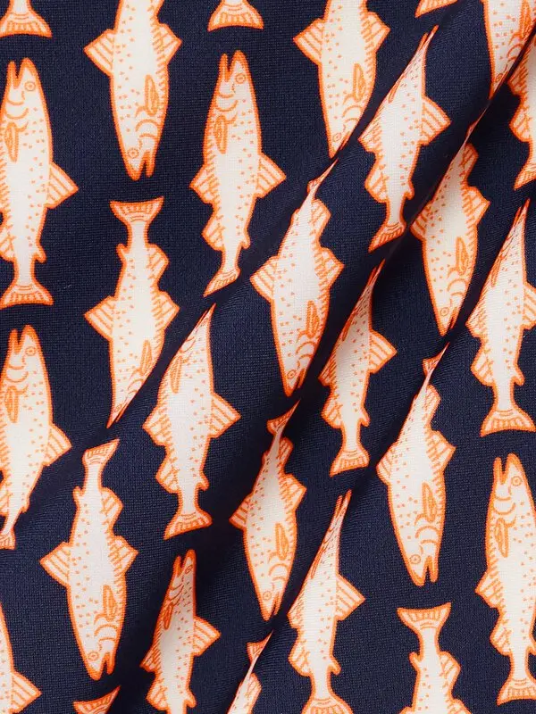 La DoubleJ Printed Halterneck Swimsuit