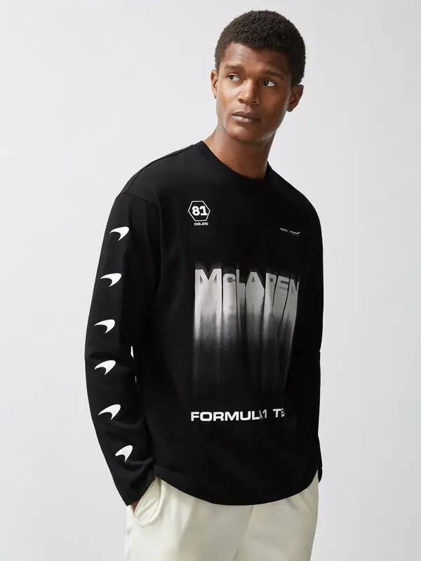 REISS X Mclaren F1 Team Silverstone Long Sleeve T-shirt