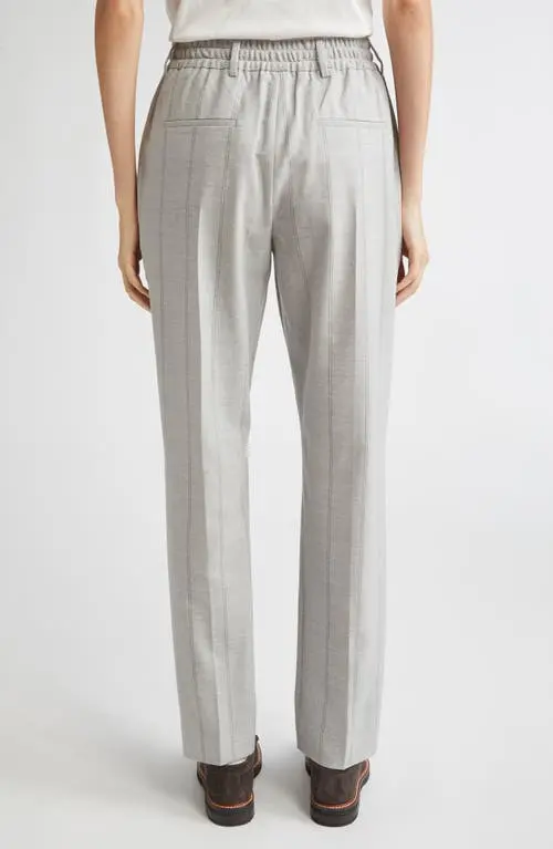 Eleventy Stripe Stretch Wool Flannel Slim Leg Pants