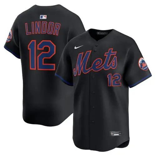 Nike Francisco Lindor New York Mets Alternate Limited Jersey - Black