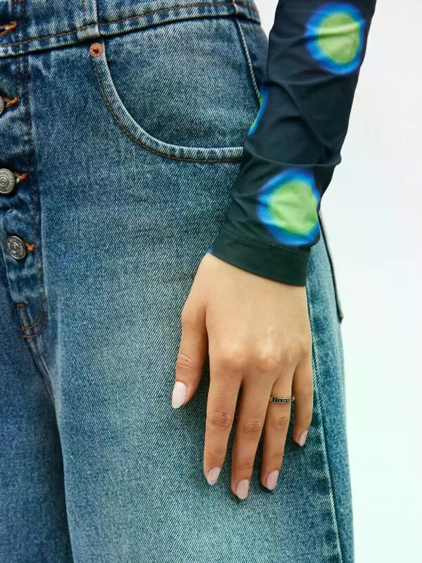 MAISON MARGIELA Numeric Engraved Polished Ring - Silver