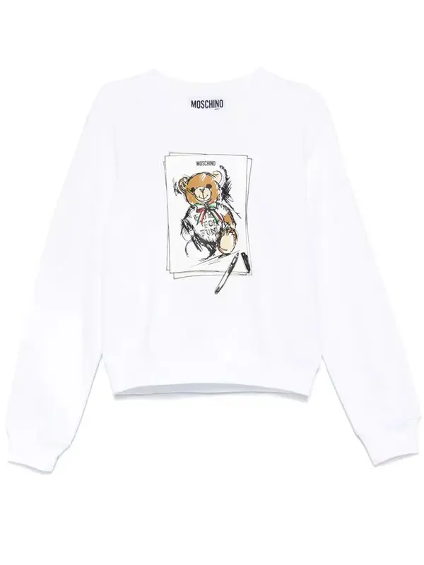Moschino Teddy Bear-print Sweatshirt - White