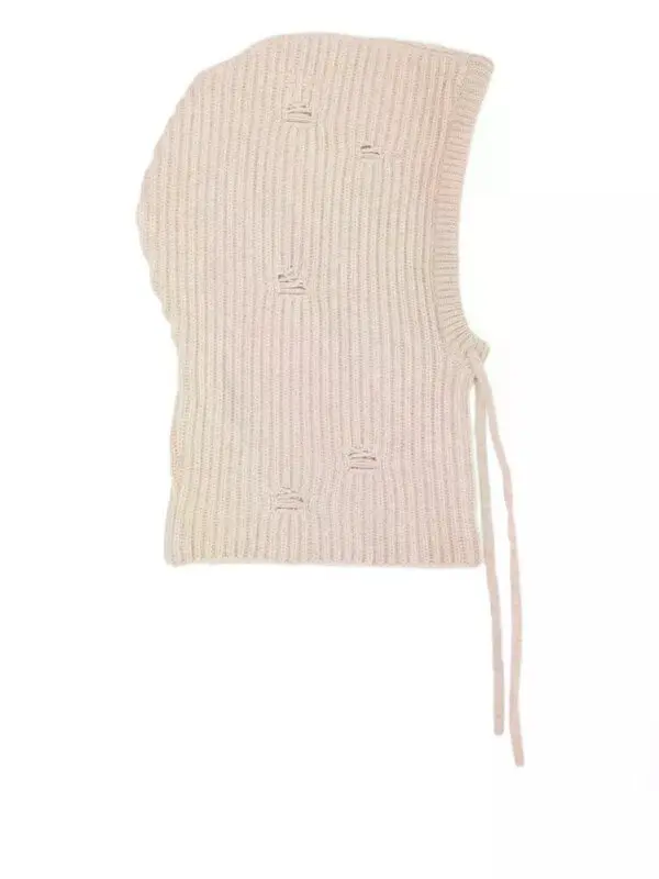 MAISON MARGIELA Ribbed-knit Balaclava - Neutrals
