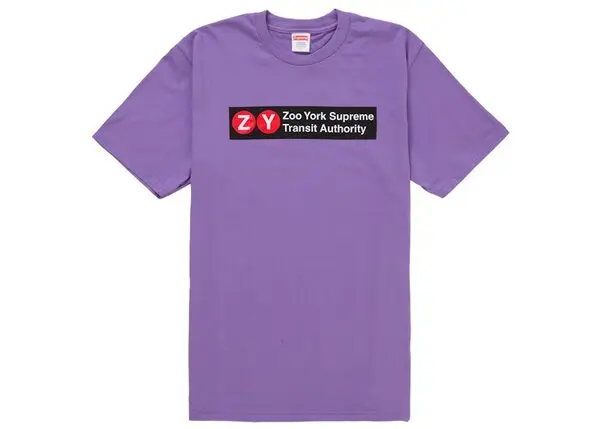 Supreme Zoo York Transit Tee Shirt - Purple