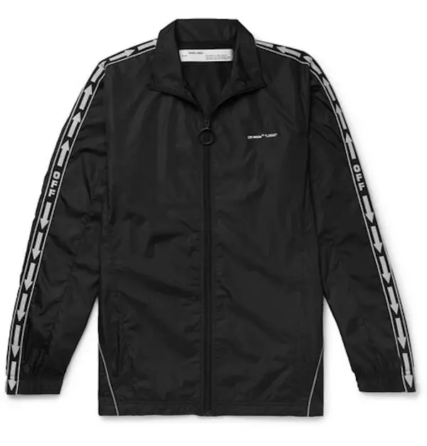 Off-White Webbing Trimmed Shell Track Jacket