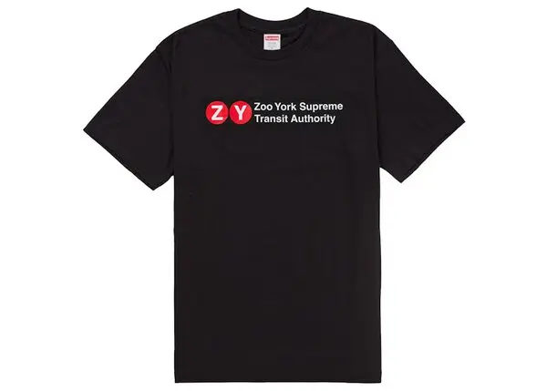 Supreme Zoo York Transit Tee Shirt - Black